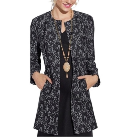 CAbi | Jackets & Coats | Cabi Lacy Coat Black Lace | Poshmark